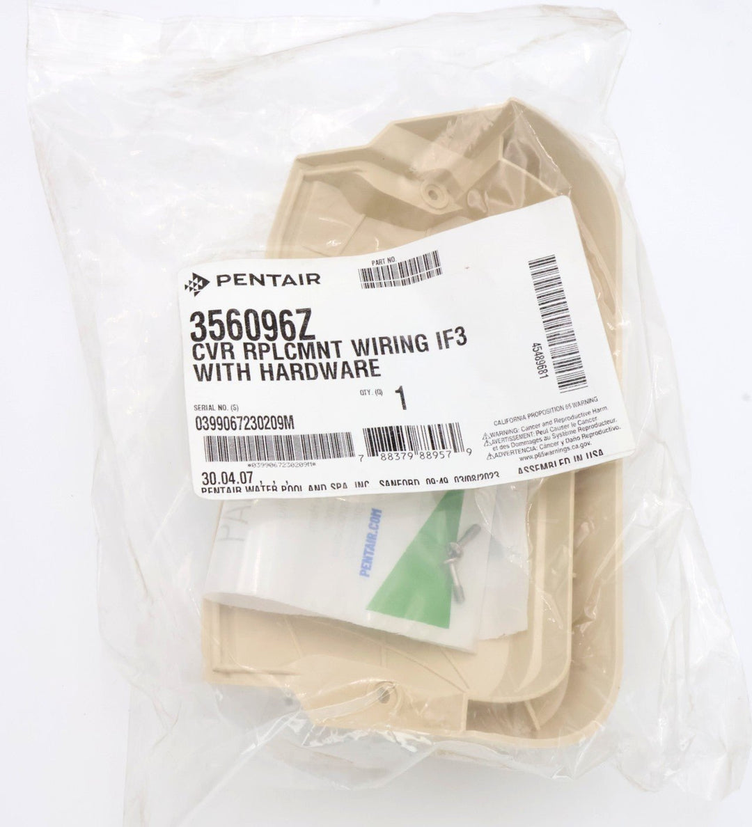 Pentair IntelliFlo3 Field Wiring Compartment Kit 356096Z