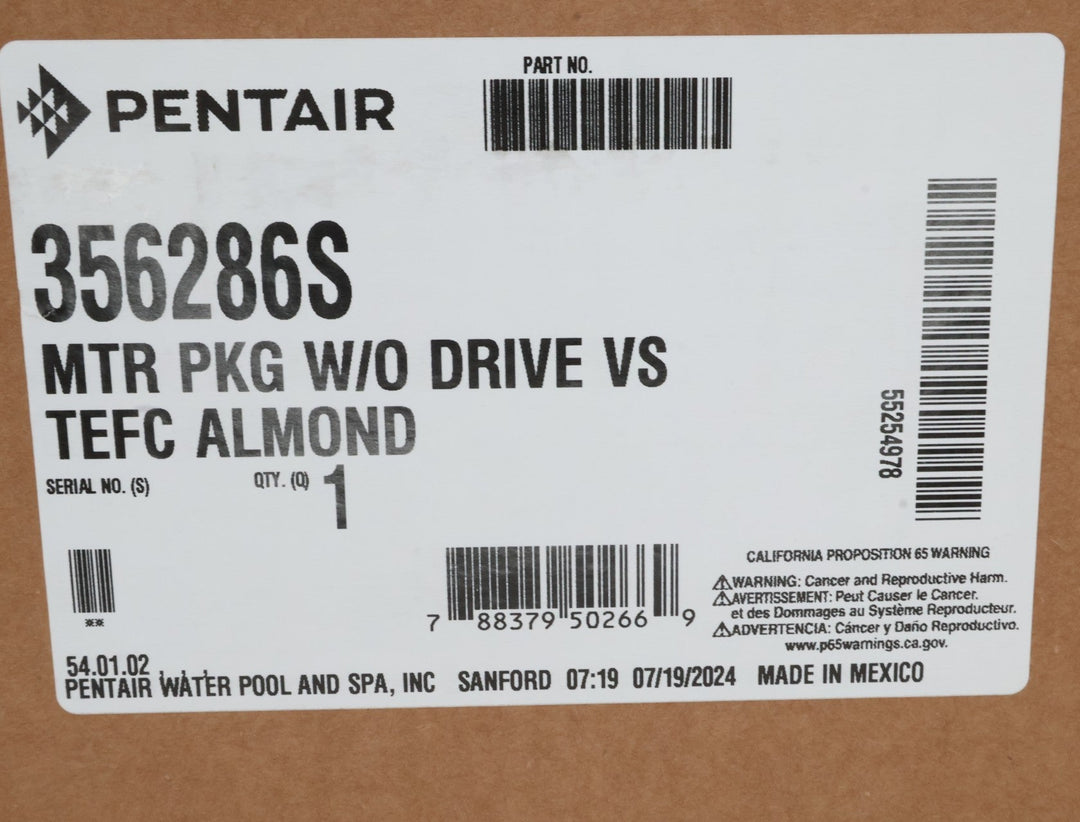 Pentair SuperFlo VST Motor without Drive 356286S