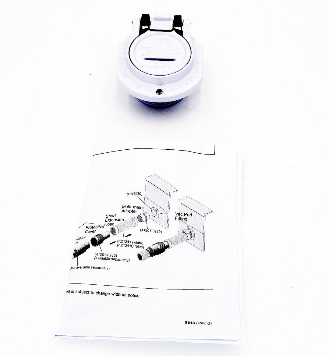 Pentair Vac Port Fitting for Great White Pool Cleaner GW9530Z