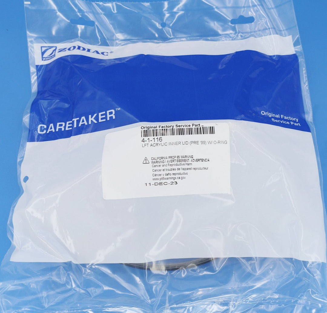 Caretaker (Jandy In-Floor) Leaf-B-Gone Inner Lid w/ O-Ring 4-1-116