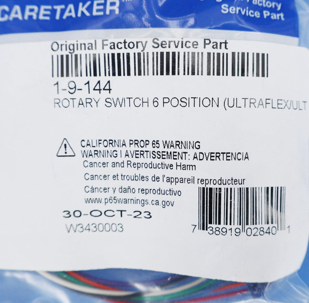 Caretaker (Jandy In-Floor) Ultraflex/Ultraflex 2 Rotary Switch, 6 Posi