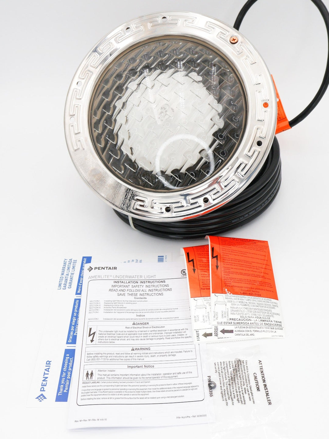 Pentair Amerlite Incandescent 500W Pool Light 50' 120V EC-602128