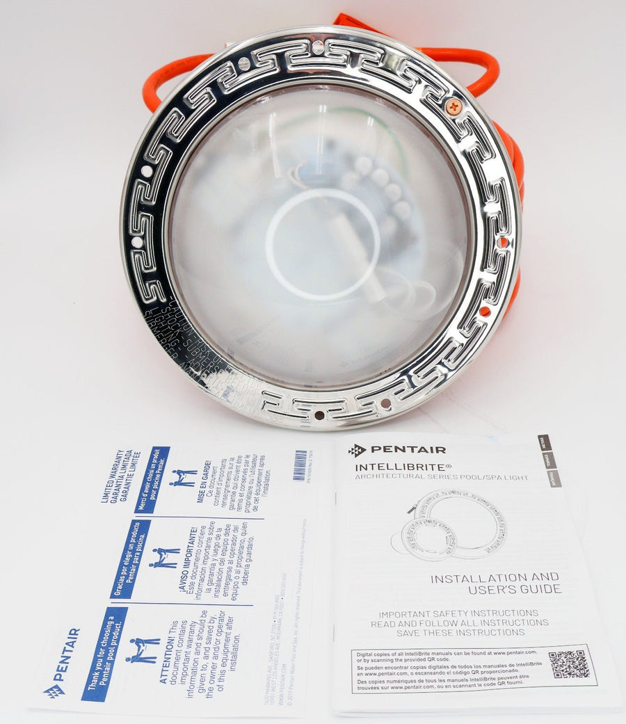 Pentair Intellibrite Architectural Series 300W White Pool Light 100' 1