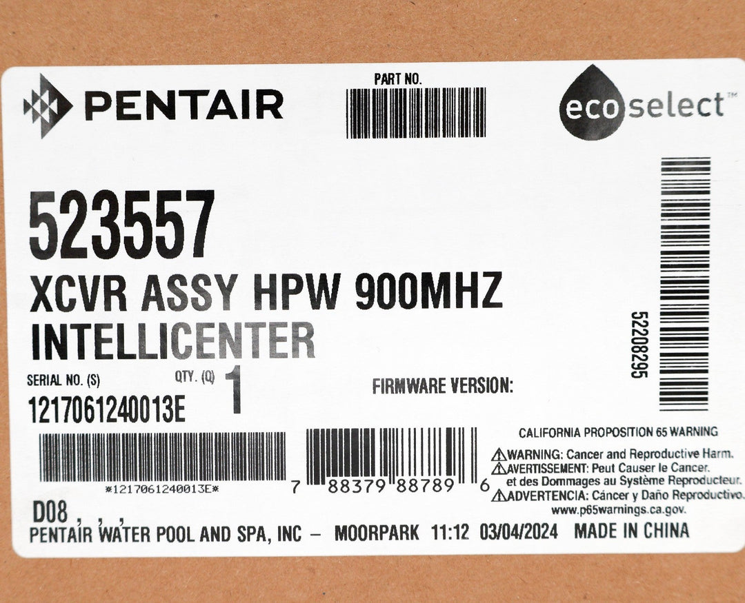 Pentair IntelliCenter Transceiver Assembly 900MHZ 523557