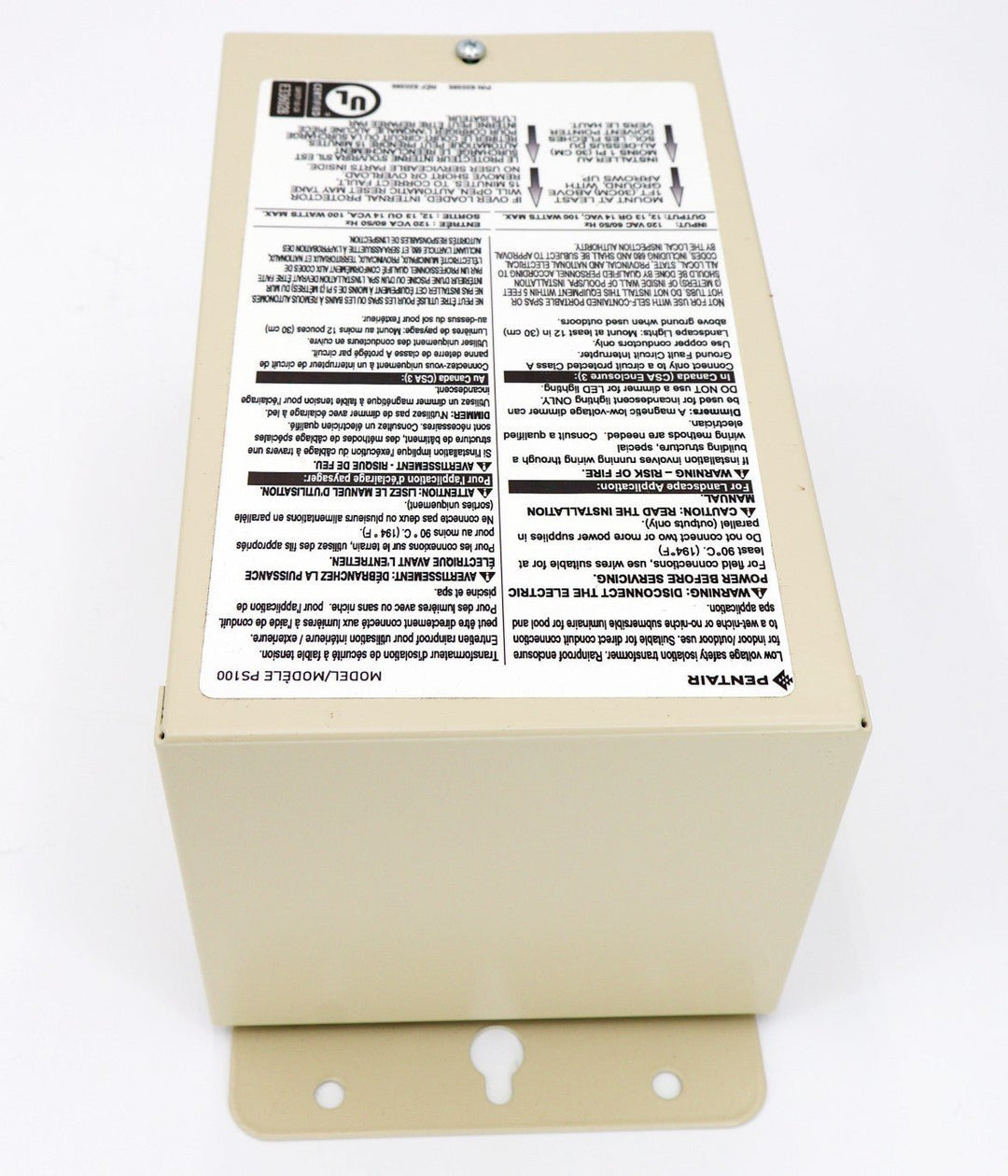 Pentair Pool & Landscape Rated Light Transformer 12V-14V 100W 619962